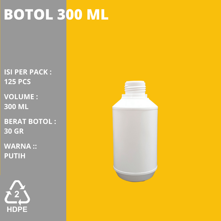 Botol 300 ML Putih - PT Maju Kaya Rejeki | Botol Plastik hingga Jerigen ...